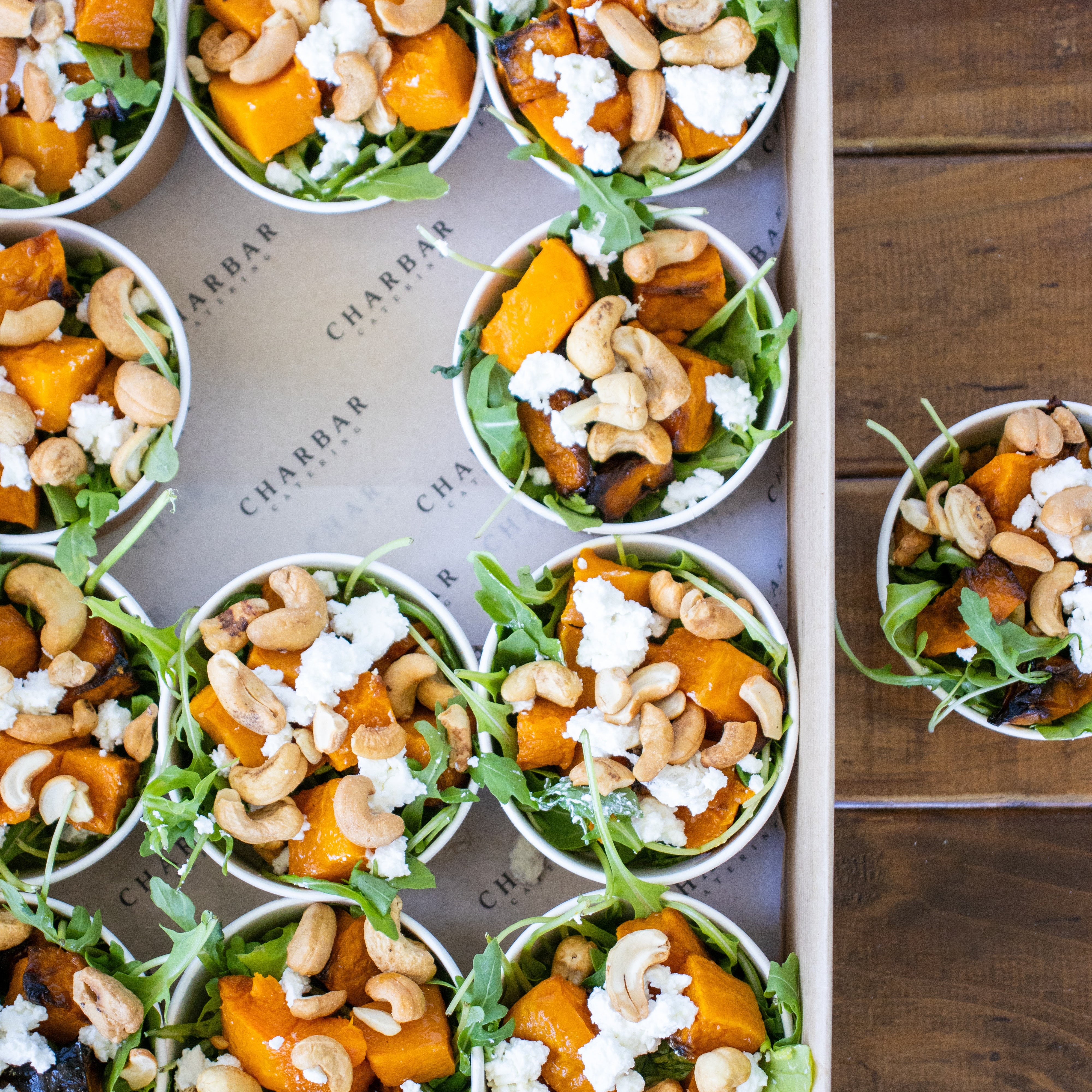 Roast Pumpkin Salad Cups – Char Bar Catering